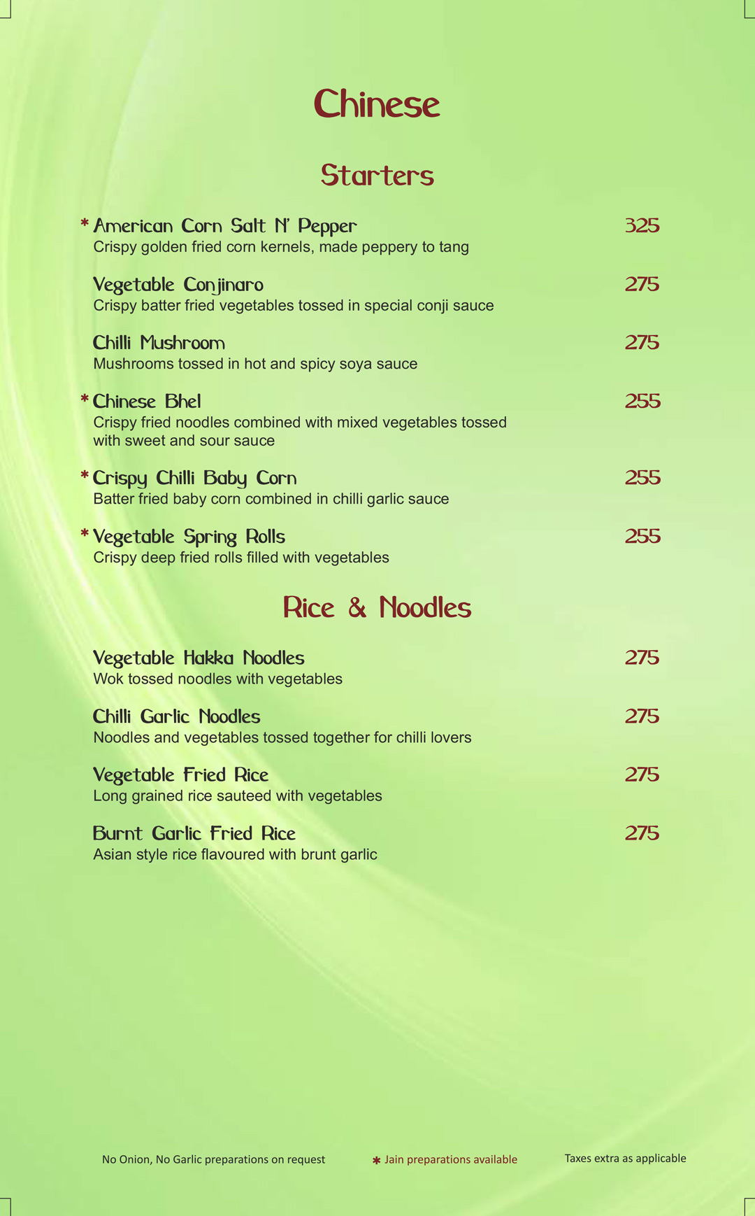 Vegetarian Hotel in Kolkata | Casa Kitchen